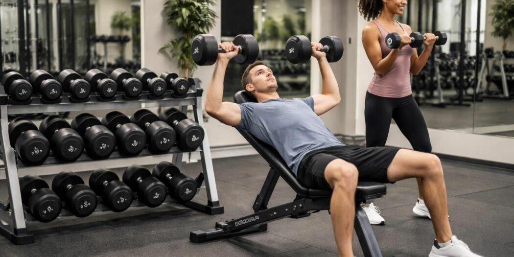 Programmes de musculation adaptés pour débutants avec haltères Domyos ...